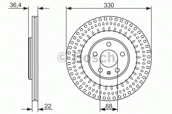 Fren DiskiArka-Havalı CDUC-CRTE (Takım) Arka-Havalı CDUC-CRTE-80A615601C-8K0615601C BOSCH ...
