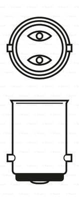 Ampul Çift Duy Şaşı Tırnak 24V P21/5W BOSCH 1987302867 OEM ...