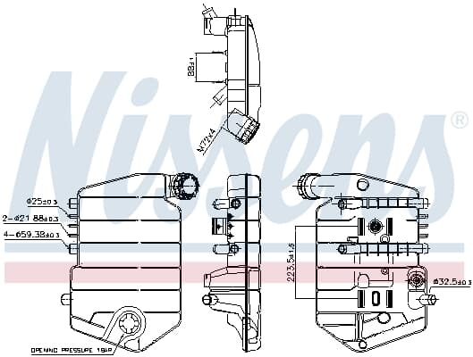 Genlesme Tankı Daf Xf 105 (Kapaklı) NISSENS 996024 OEM : 1626237 ...