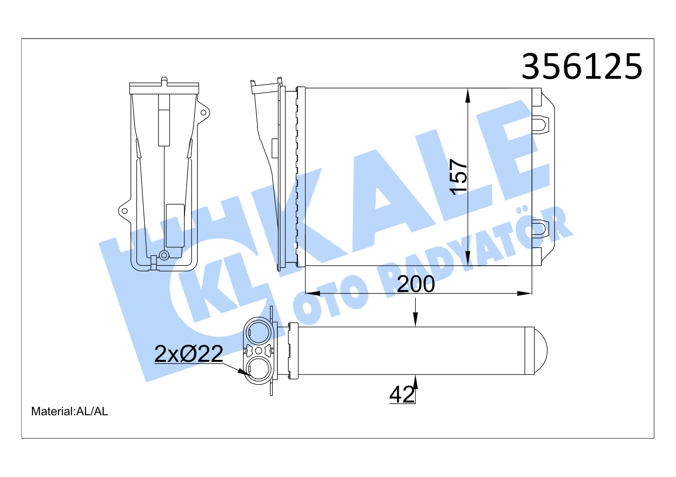 Kalorıfer Radyatörü KALE RADYATOR 356125 OEM : 1608182480 | Parbulo.com ...